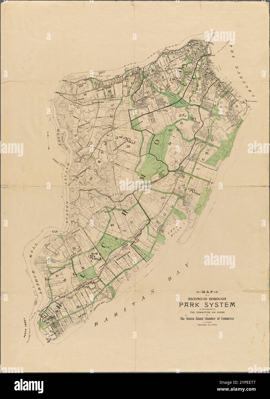 Map of a Richmond Borough Park System as recommended by the Committee ...