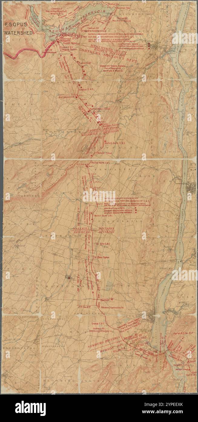 [3 maps of New York and vicinity showing the system of reservoirs and ...