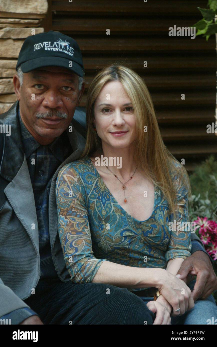 Morgan Freeman and Holly Hunter at a photo shoot for "Levity" at the ...