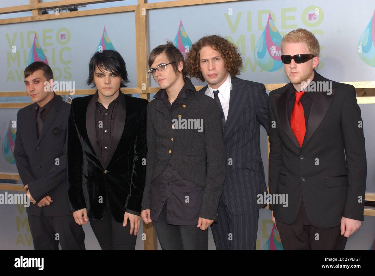 MIAMI, FL - AUGUST 29: Gerard Way, Ray Toro, Frank Iero, Mikey Way and ...