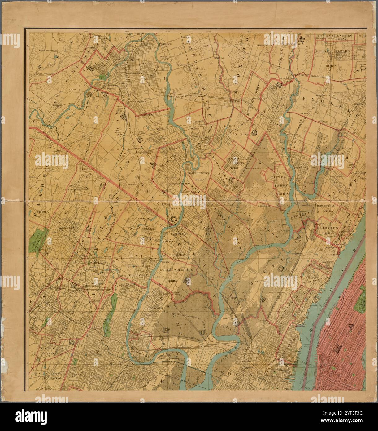 Map of the metropolitan district including the whole of the City of New ...