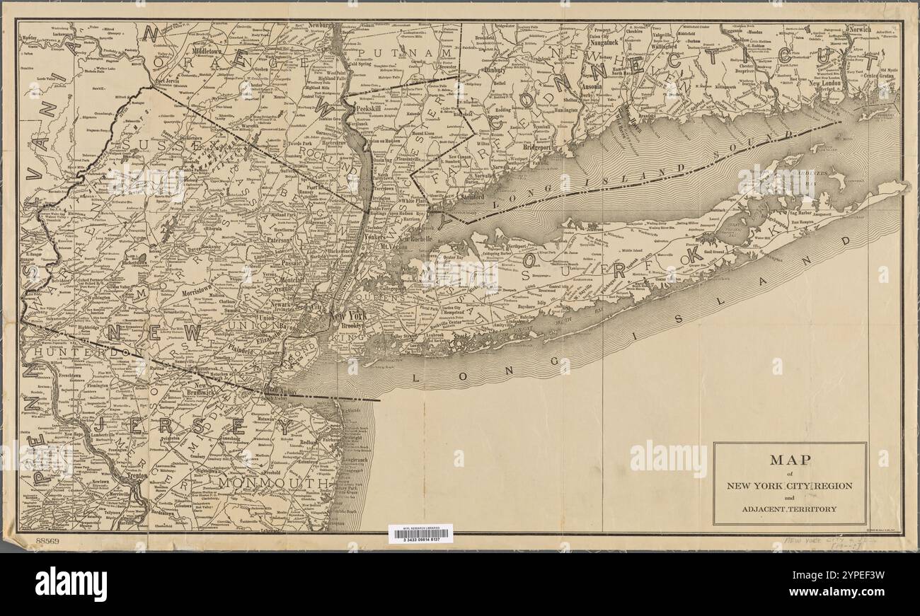 Map of New York City region and adjacent territory 1900 by Rand McNally ...