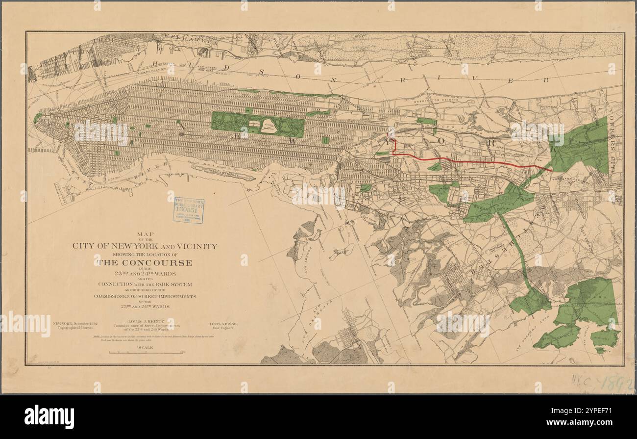 Map of the City of New York and vicinity showing the location of the ...