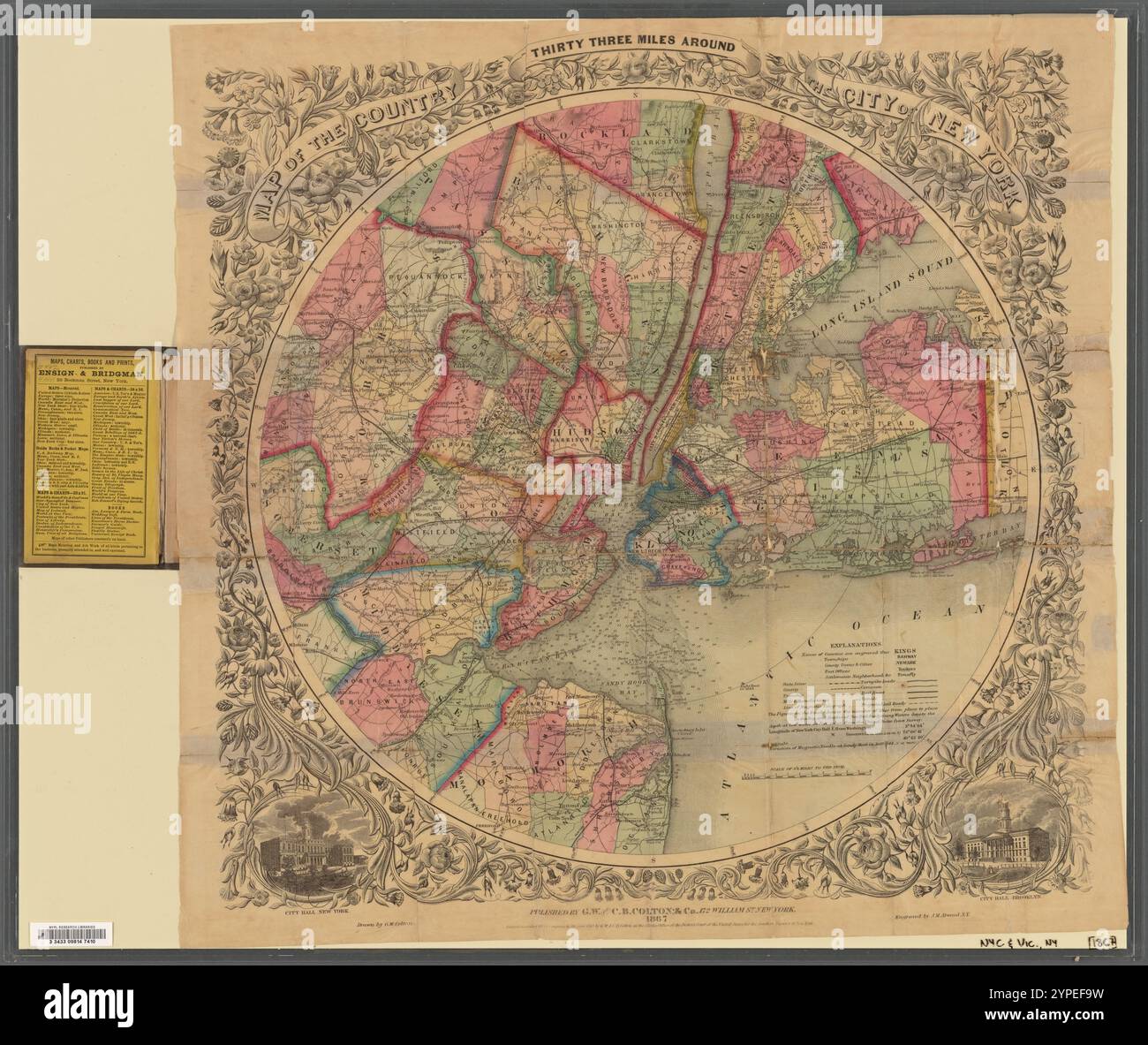 Map of new york 1827 hi-res stock photography and images - Alamy