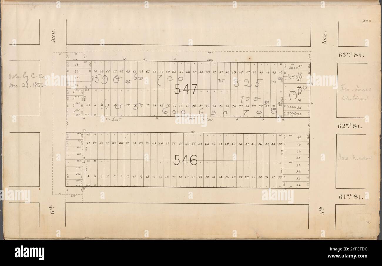 Central Park Planning Map No. 6: Bounded by 63rd Street, 5th Avenue ...