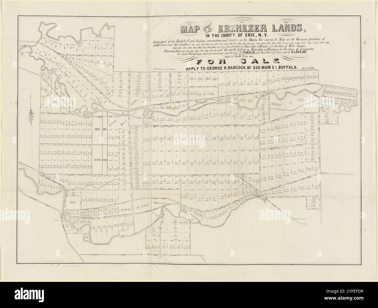 Map of buffalo 1856 hi-res stock photography and images - Alamy