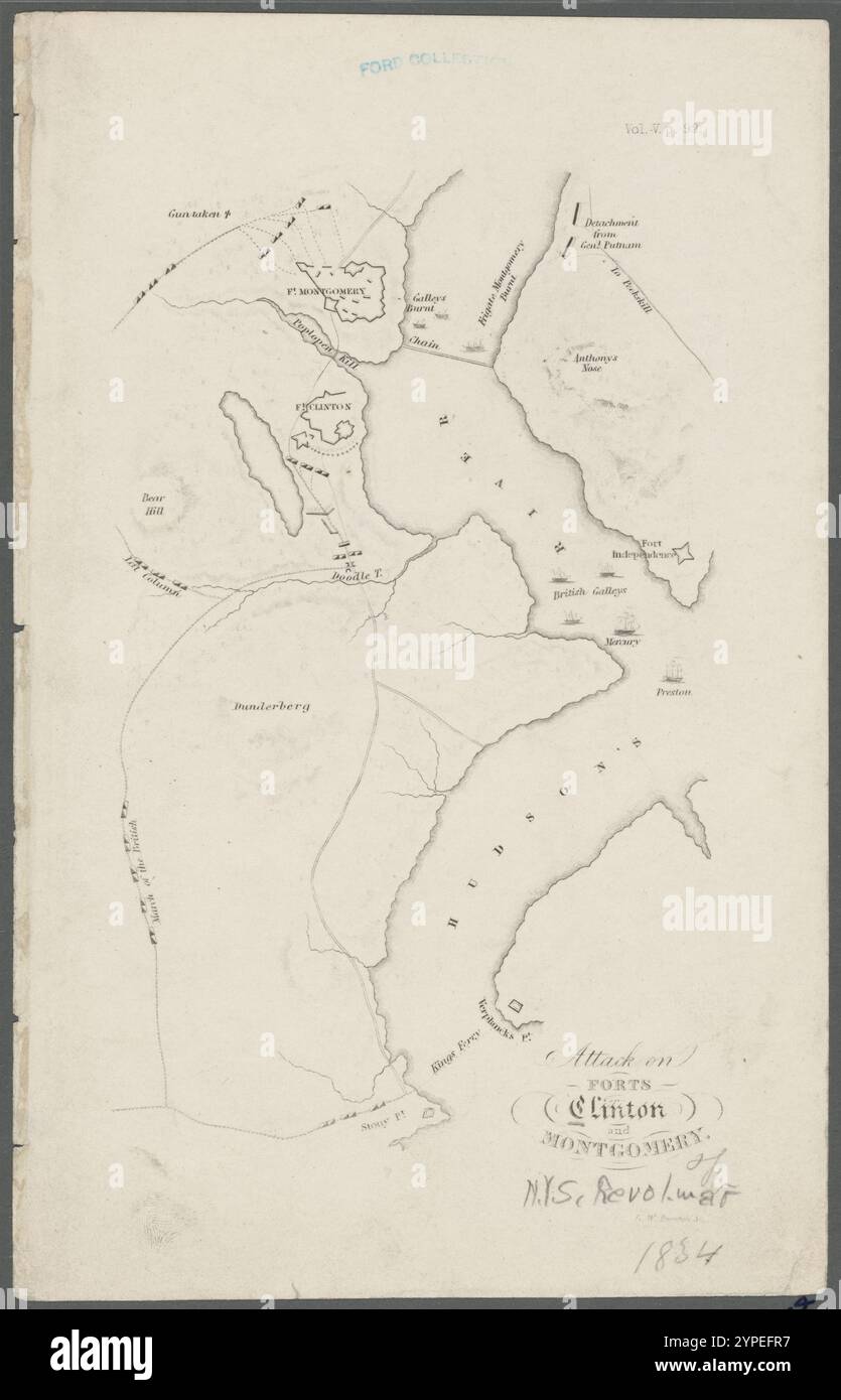Attack on forts Clinton and Montgomery 1834 by G.W. Boynton & Co Stock ...