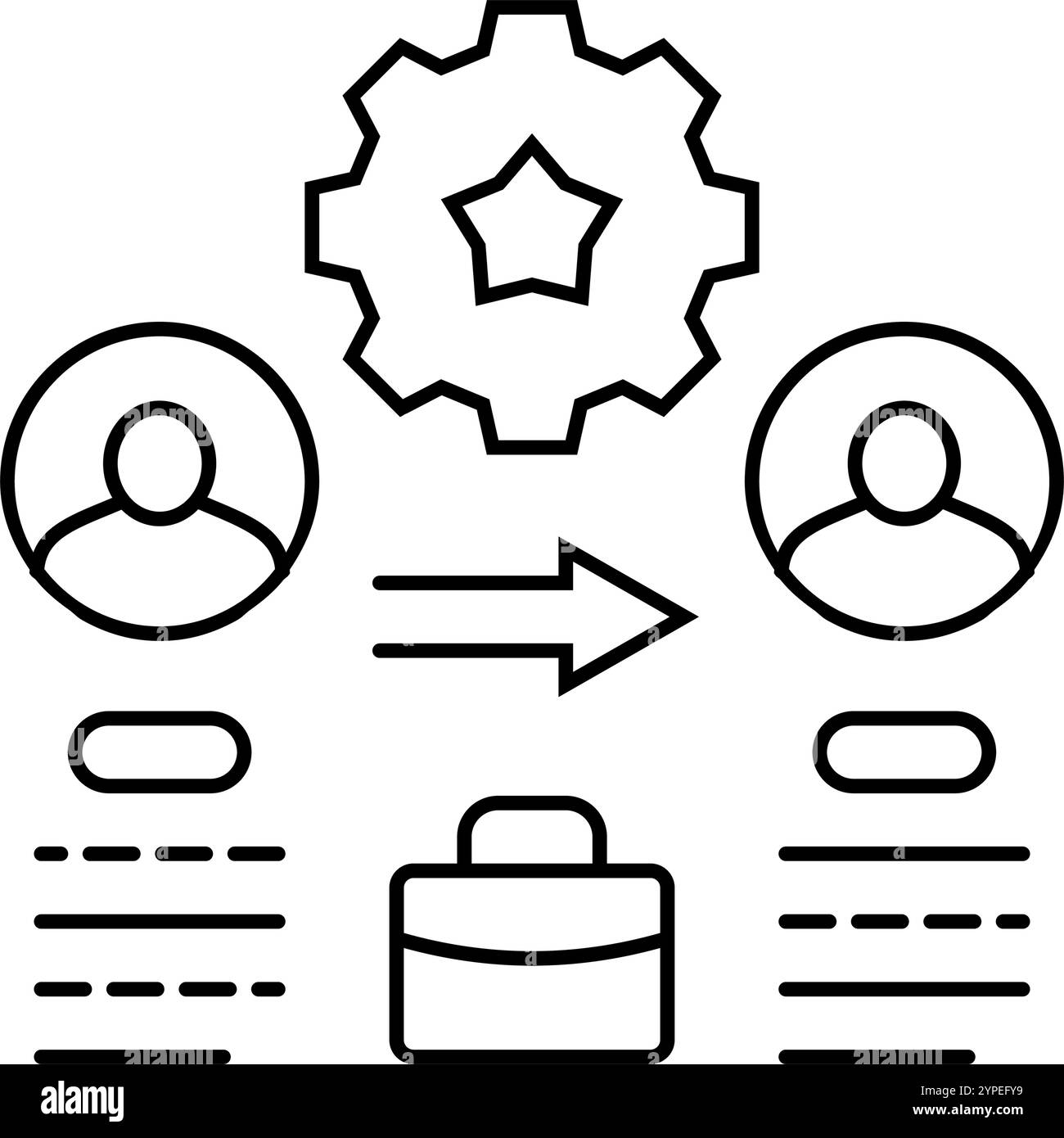 succession planning business process line icon vector illustration ...