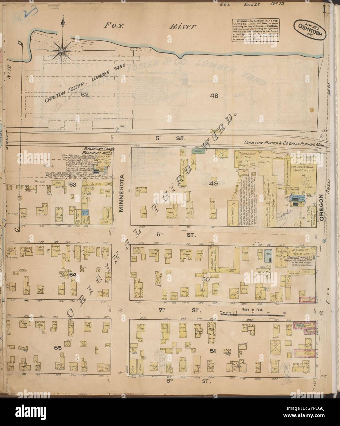 1885 fire map hi-res stock photography and images - Alamy
