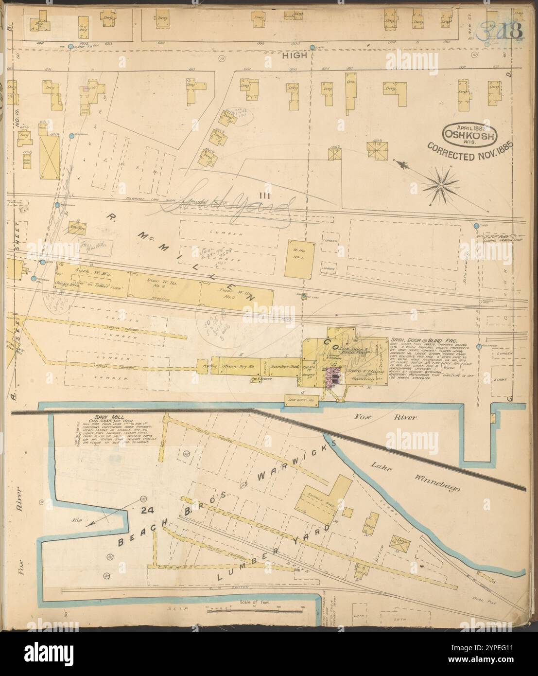 1885 fire map hi-res stock photography and images - Alamy