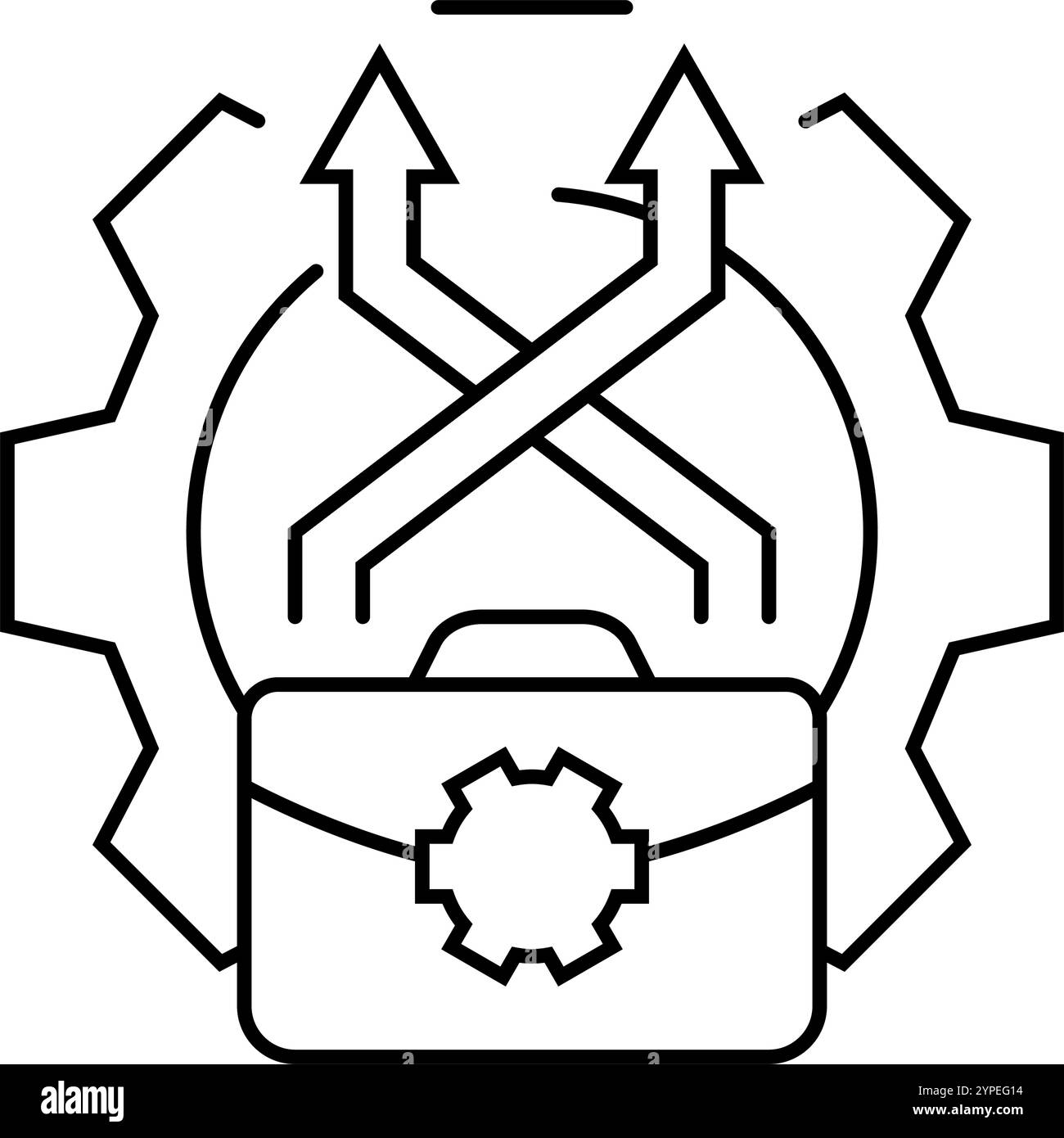 change management business process line icon vector illustration Stock ...