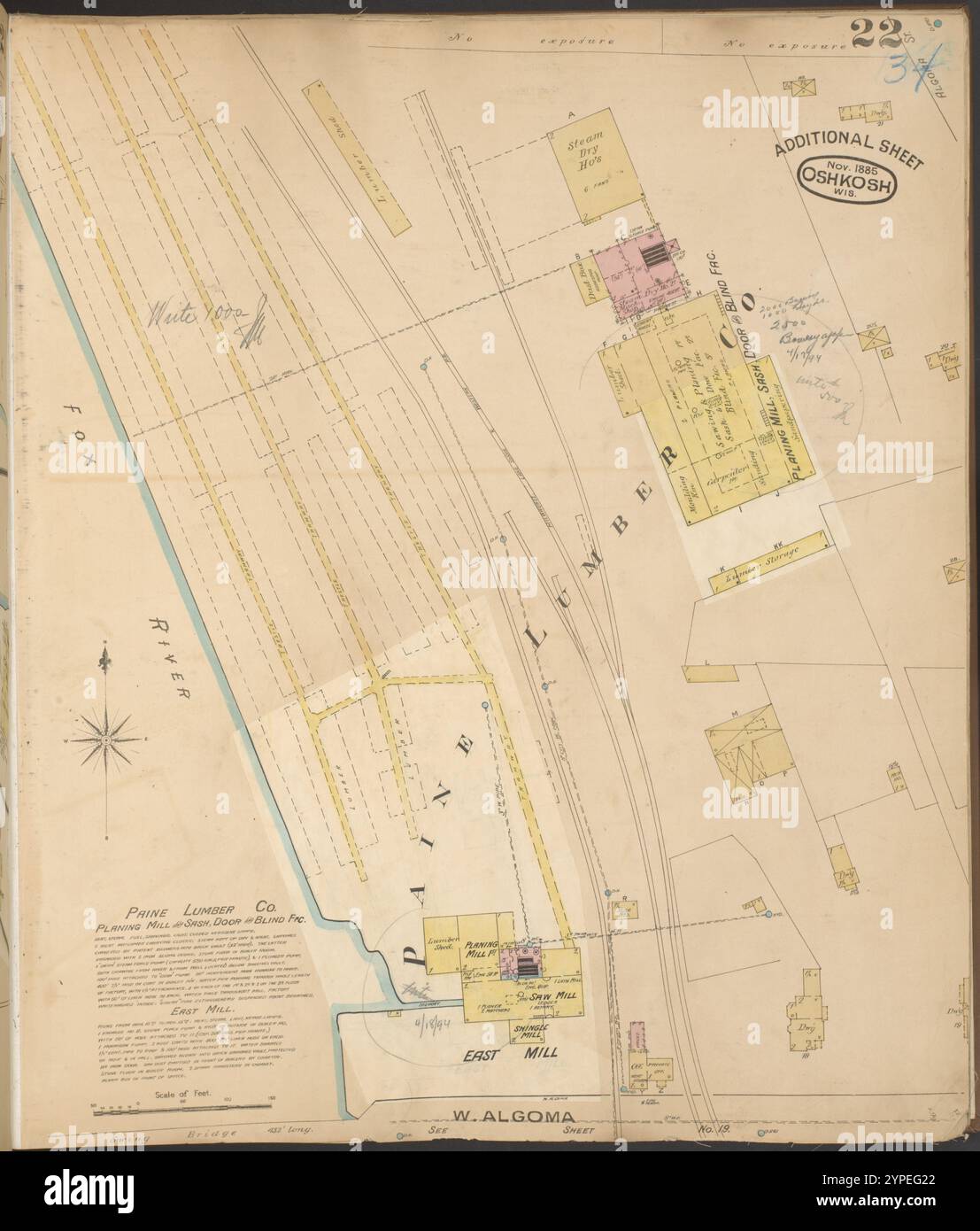 1885 fire map hi-res stock photography and images - Alamy