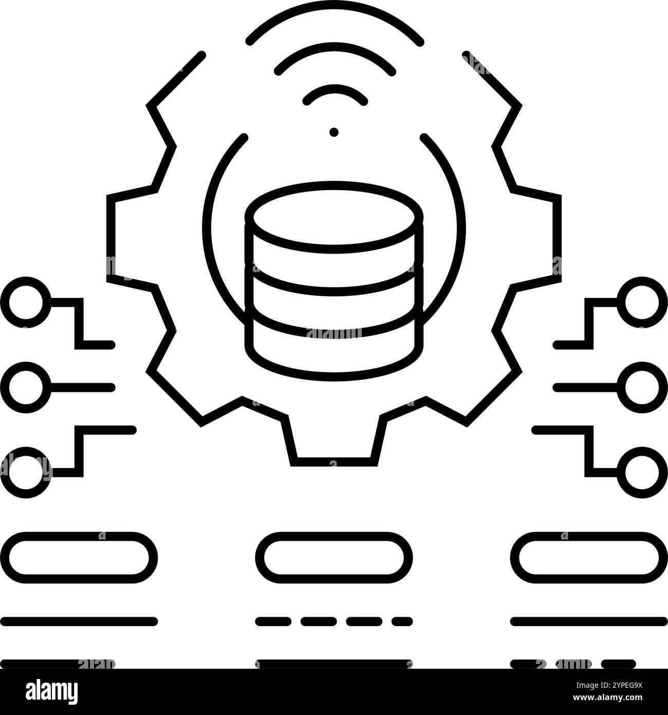 system integration business process line icon vector illustration Stock ...