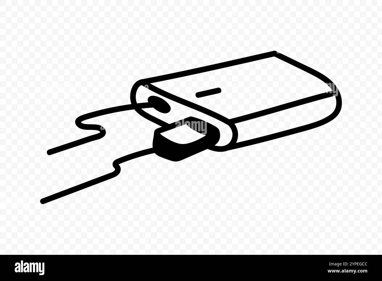 Vector illustration of hand drawn charger doodle on transparent ...