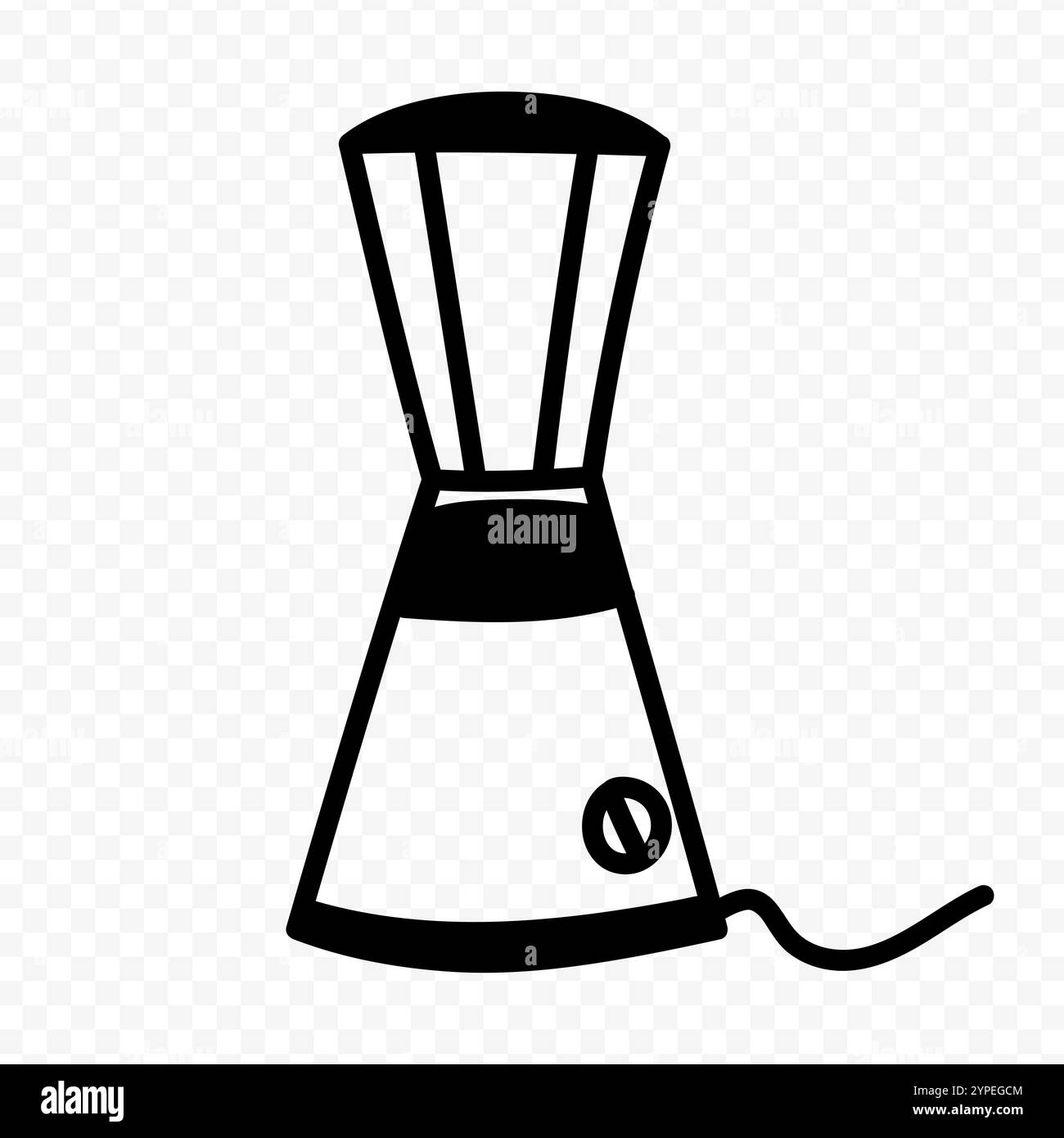 Vector illustration of hand drawn mixer grinder doodle on transparent ...