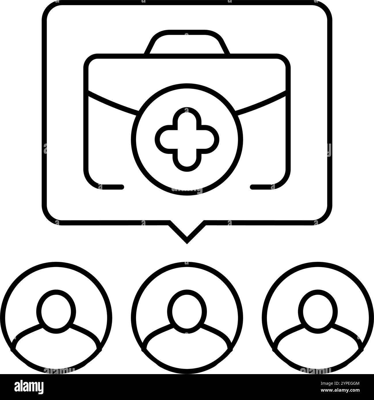 community engagement business process line icon vector illustration ...