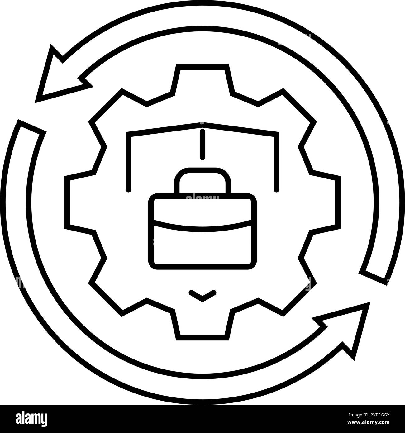 stakeholder relations business process line icon vector illustration ...