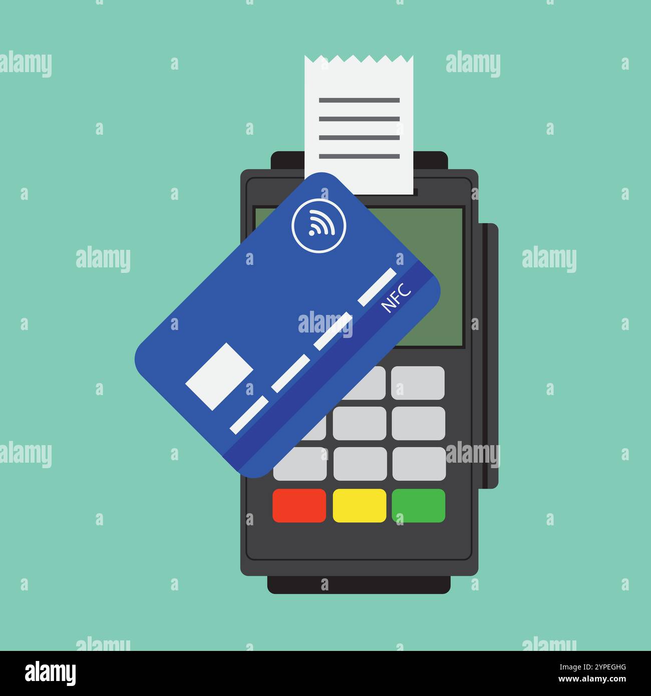 Bank card contact pay pos Stock Vector Images - Alamy