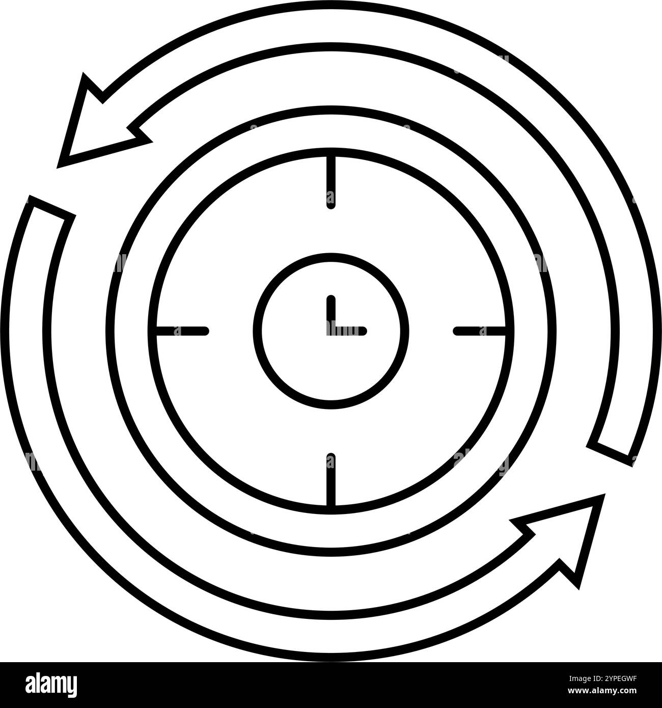 Streamlining Business Process Line Icon Vector Illustration Stock