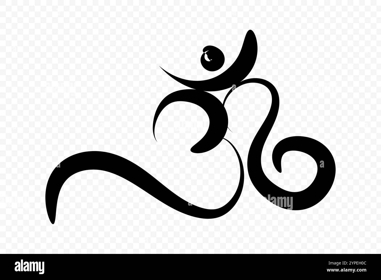 Vector hand written Om calligraphy on transparent background Stock Vector Image & Art - Alamy