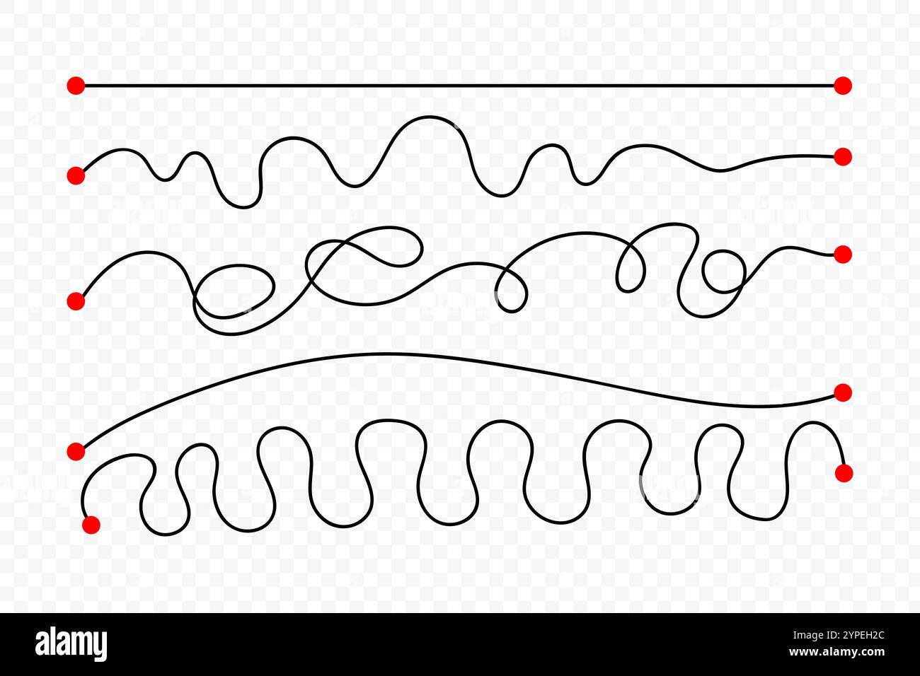 Vector illustration of Route Path set on transparent background Stock ...
