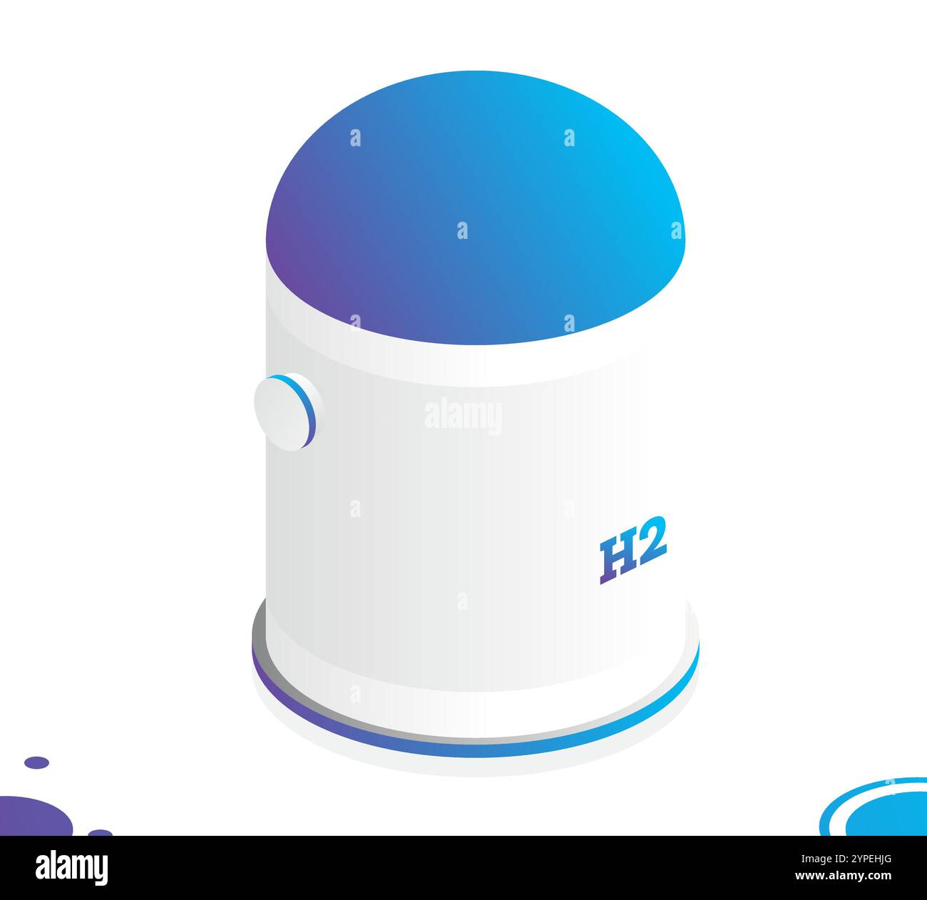 Isometric h2 hydrogen storage tank. Vector illustration. Object ...