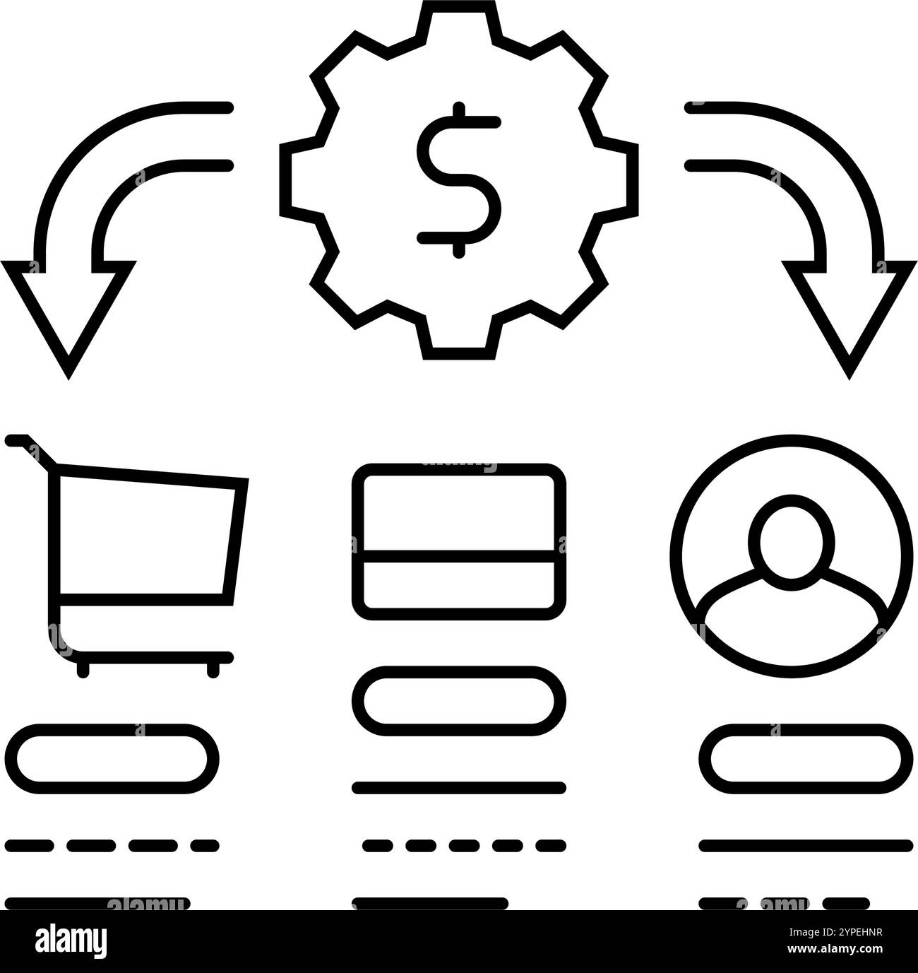 sales process business process line icon vector illustration Stock Vector Image & Art - Alamy