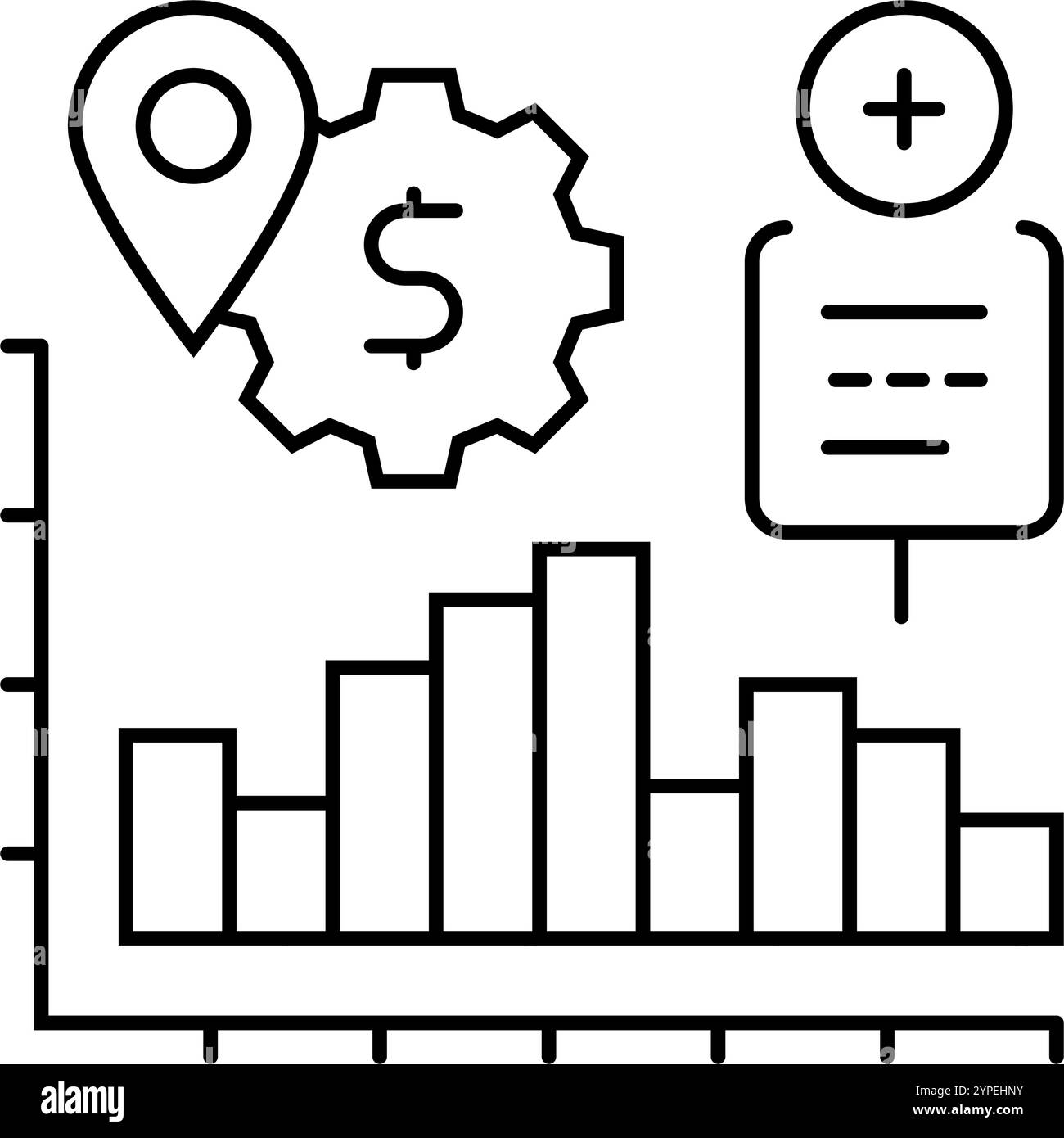 sales forecasting business process line icon vector illustration Stock Vector Image & Art - Alamy