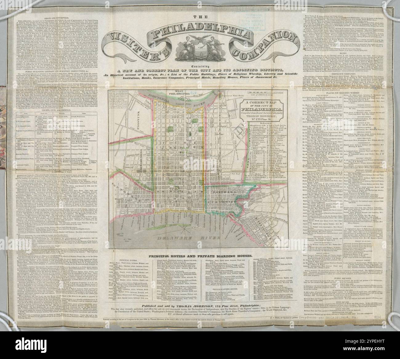 The Philadelphia visiter's [sic] companion : a new and correct plan of ...