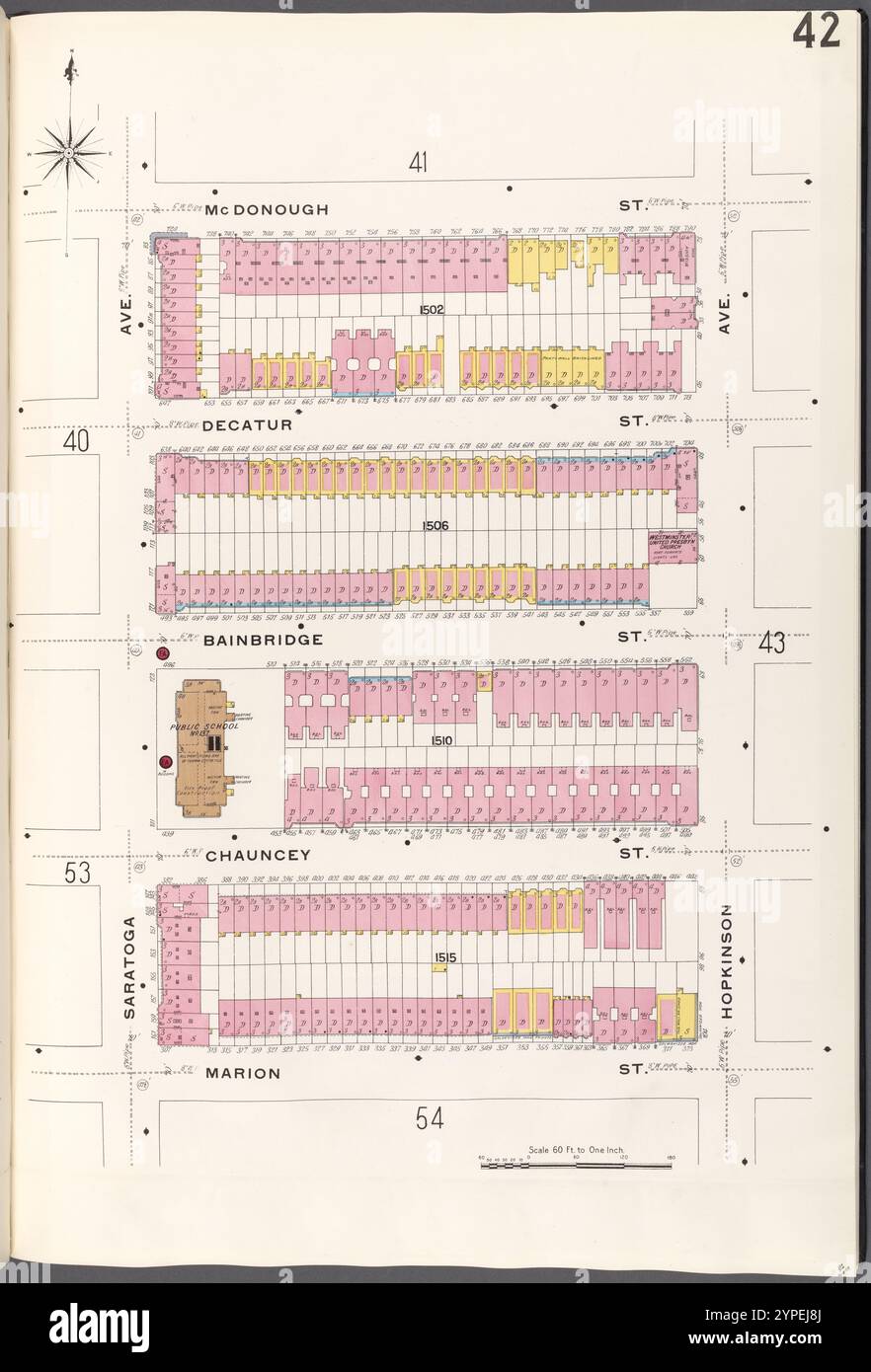 Brooklyn V. 5, Plate No. 42 [Map bounded by McDonough St., Hopkinson ...
