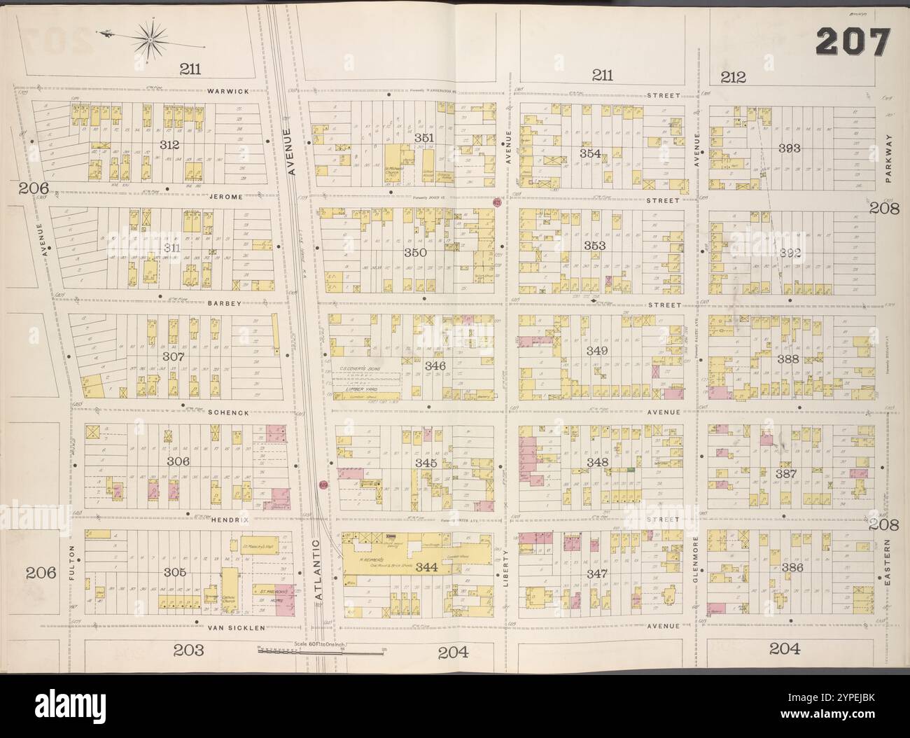 Brooklyn, V. 8, Double Page Plate No. 207 [Map bounded by Warwick St ...