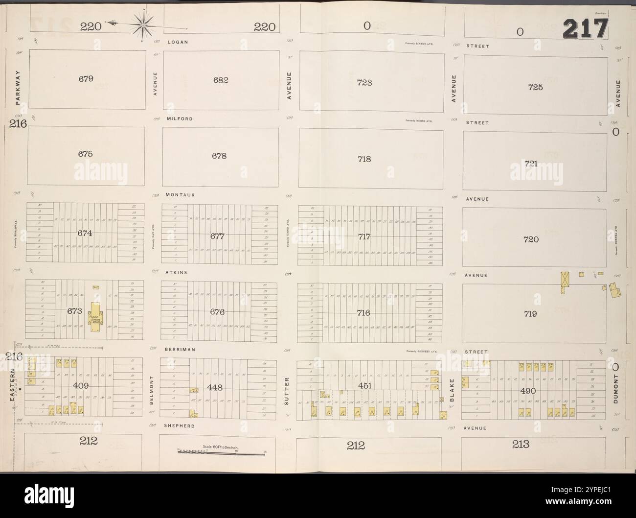 Brooklyn, V. 8, Double Page Plate No. 217 [Map bounded by Logan St ...