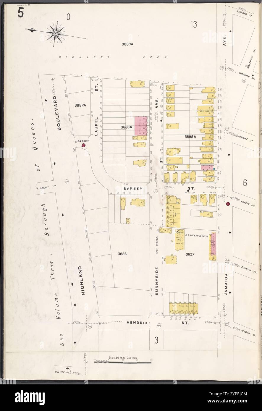 Brooklyn V. 8, Plate No. 5 [Map bounded by Jamaica Ave., Hendrix St ...