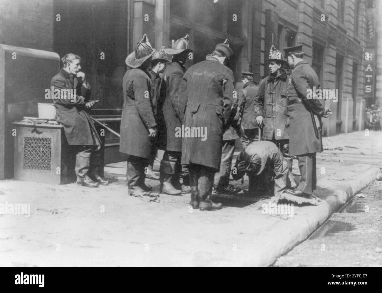 Firemen searching for bodies after the Triangle Shirtwaist Fire on 25th ...
