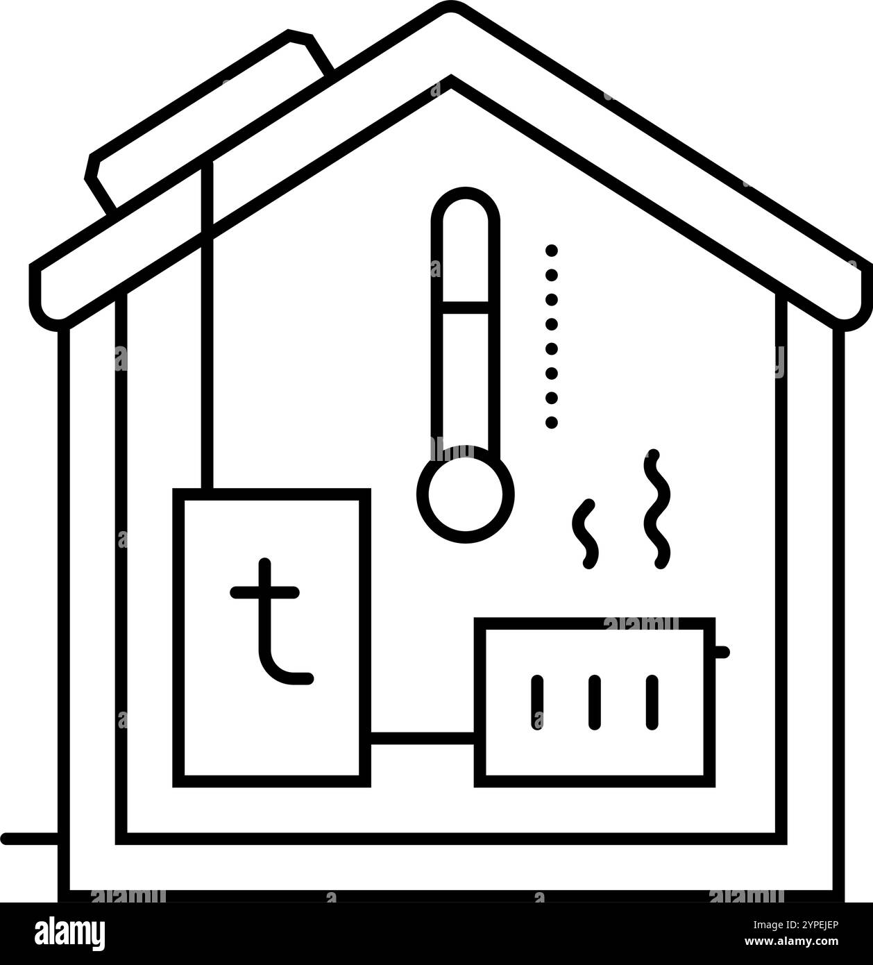 heat storage energy line icon vector illustration Stock Vector Image ...