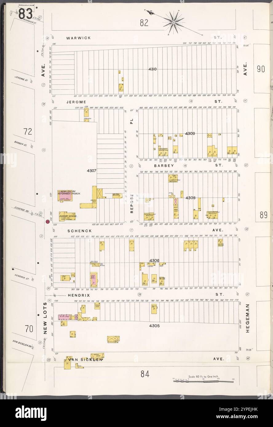 Brooklyn V. 8, Plate No. 83 [Map bounded by Warwick St., Hegeman Ave ...