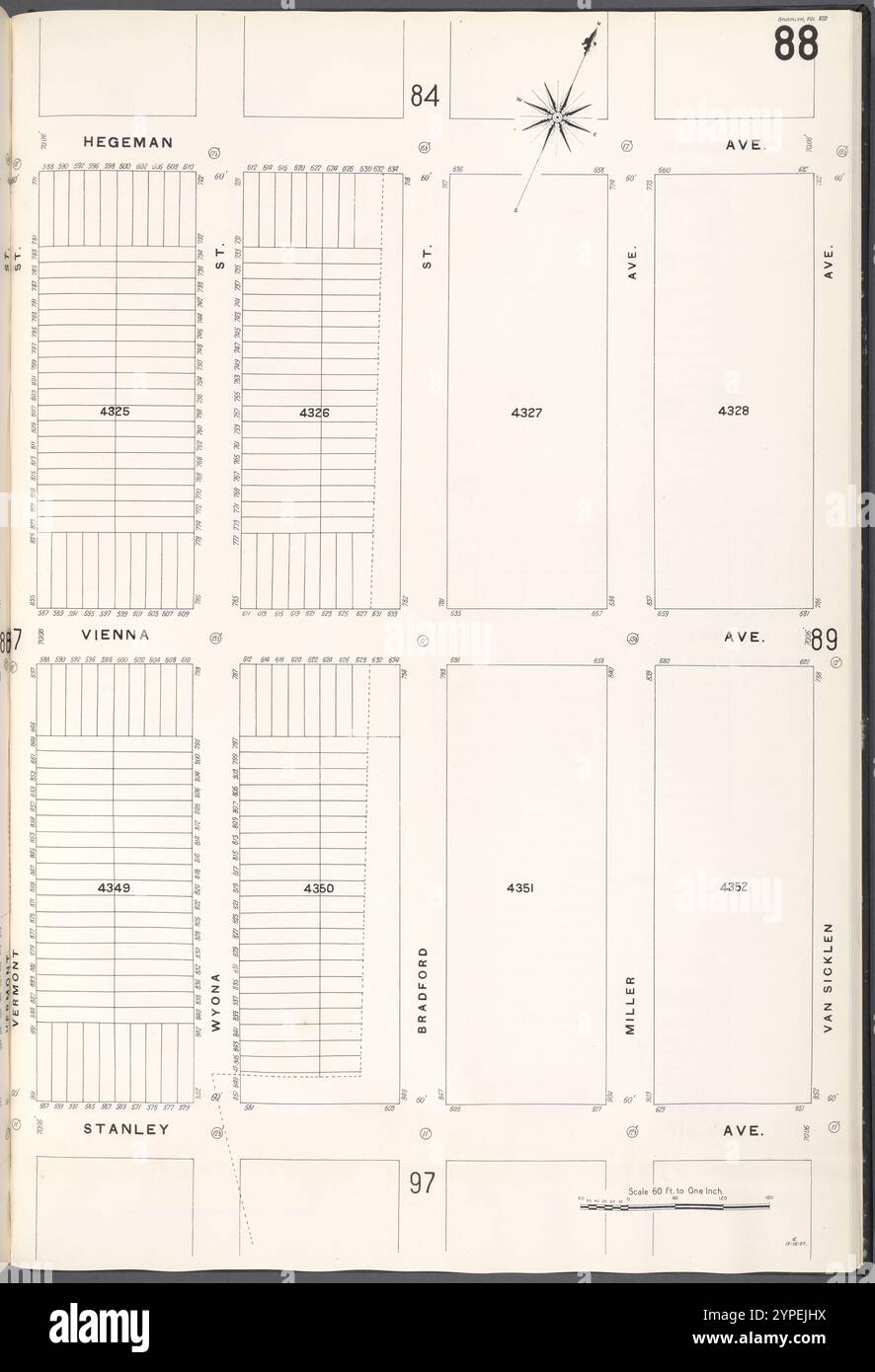 Brooklyn V. 8, Plate No. 88 [Map bounded by Hegeman Ave., Van Sicklen ...