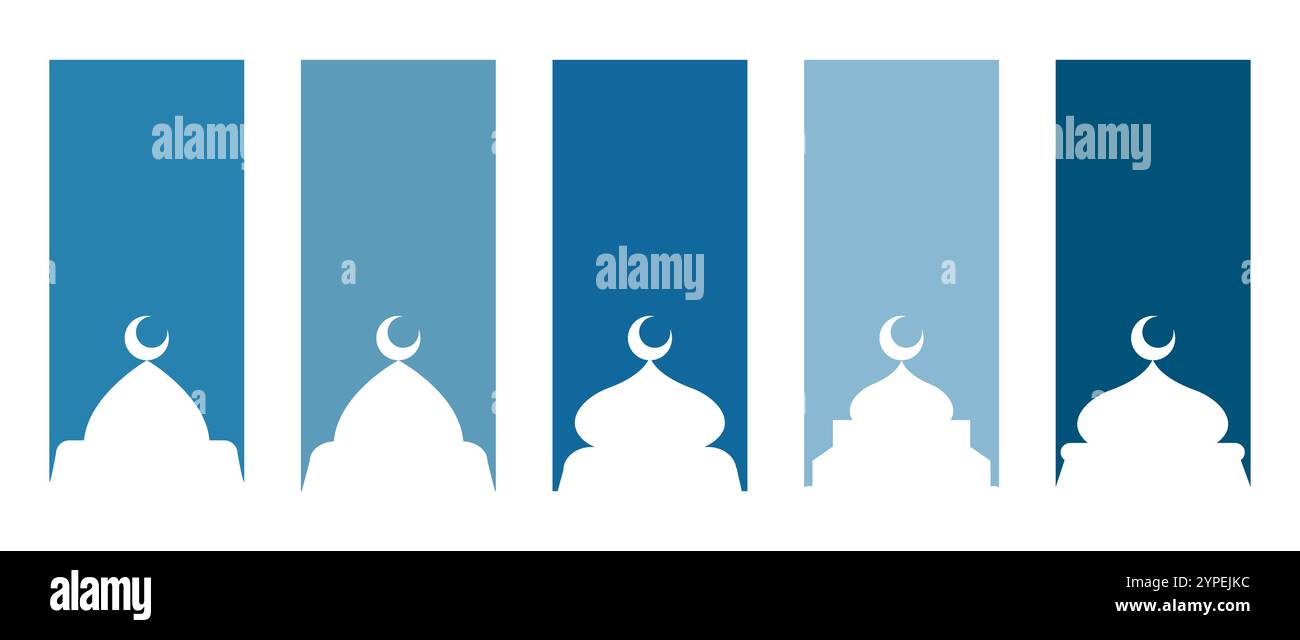 Islamic mosque shapes. Muslim doors, gates and windows. Ramadan kareem ...