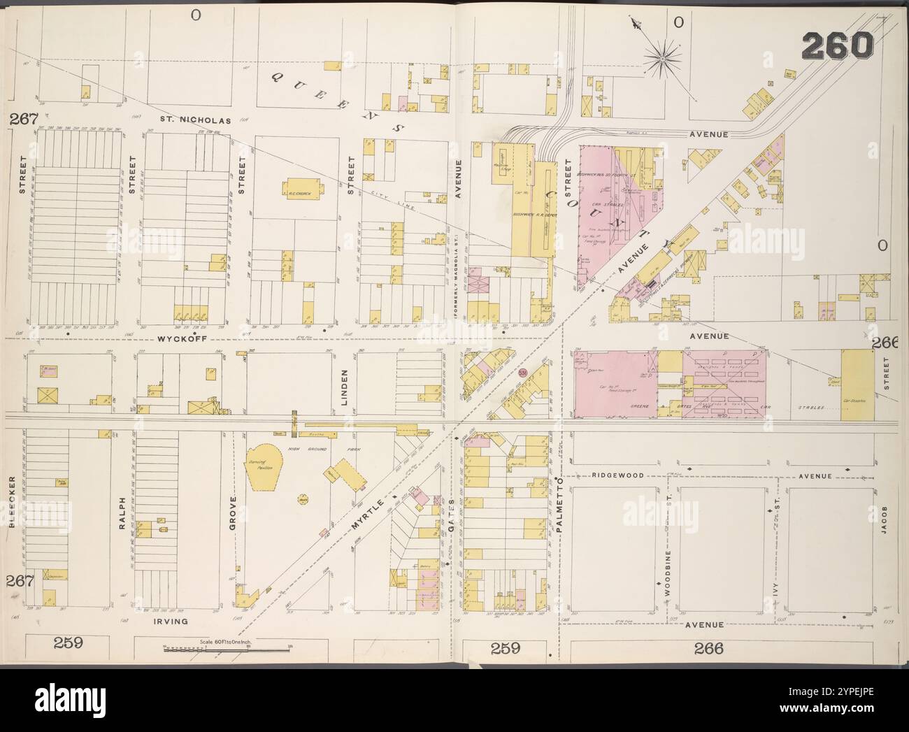 Brooklyn, V. 9, Double Page Plate No. 260 [Map bounded by St. Nicholas ...