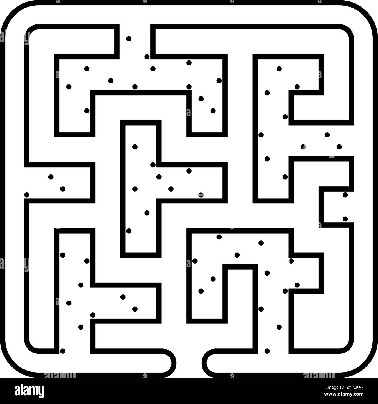 corn maze autumn line icon vector illustration Stock Vector Image & Art ...