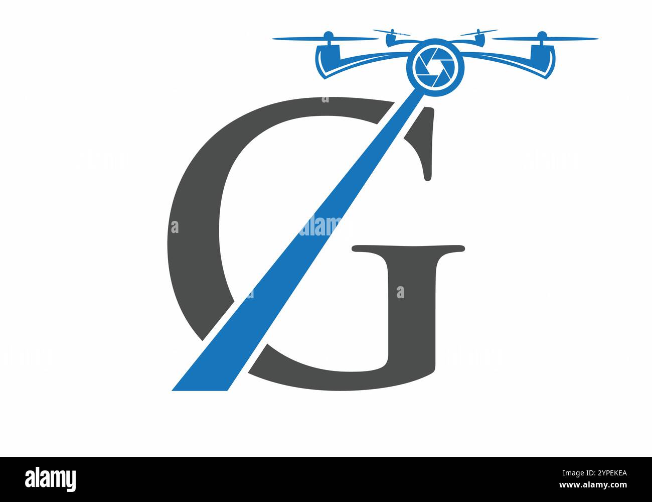 Initial Letter G Drone Logo Concept For Photography Symbol Vector ...