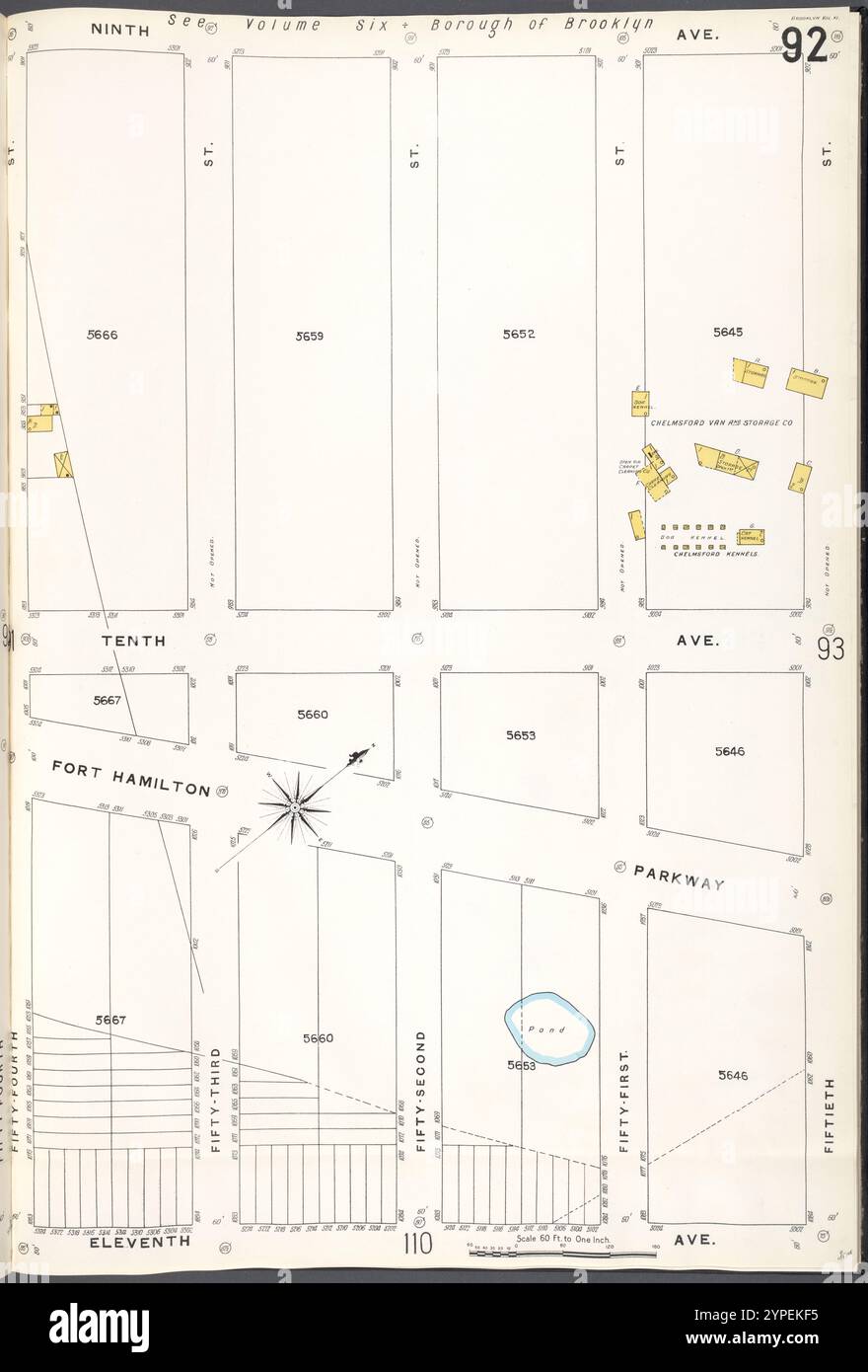 Brooklyn V. 11, Plate No. 92 [Map bounded by 9th Ave., 50th St., 11th ...