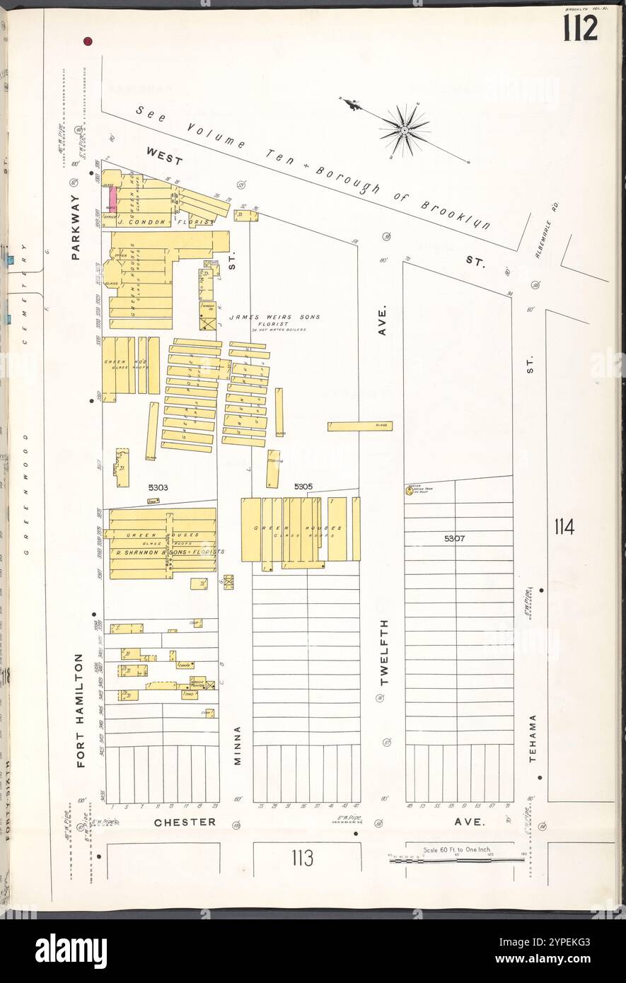 Brooklyn V. 11, Plate No. 112 [Map bounded by West St., Tehama St ...