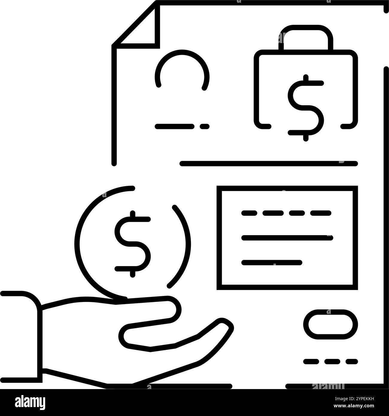 accounts receivable business process line icon vector illustration Stock Vector Image & Art - Alamy