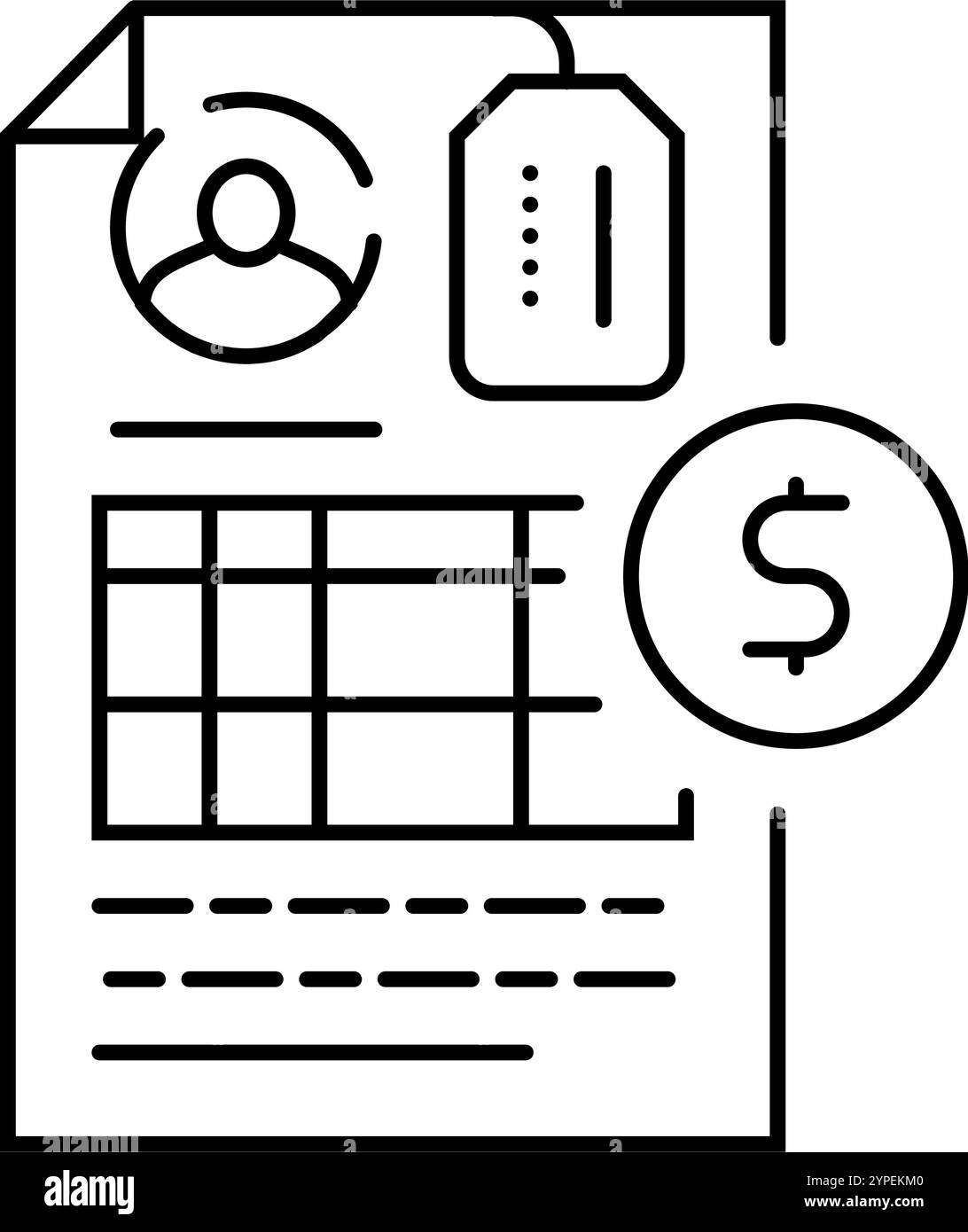 invoicing business process line icon vector illustration Stock Vector Image & Art - Alamy
