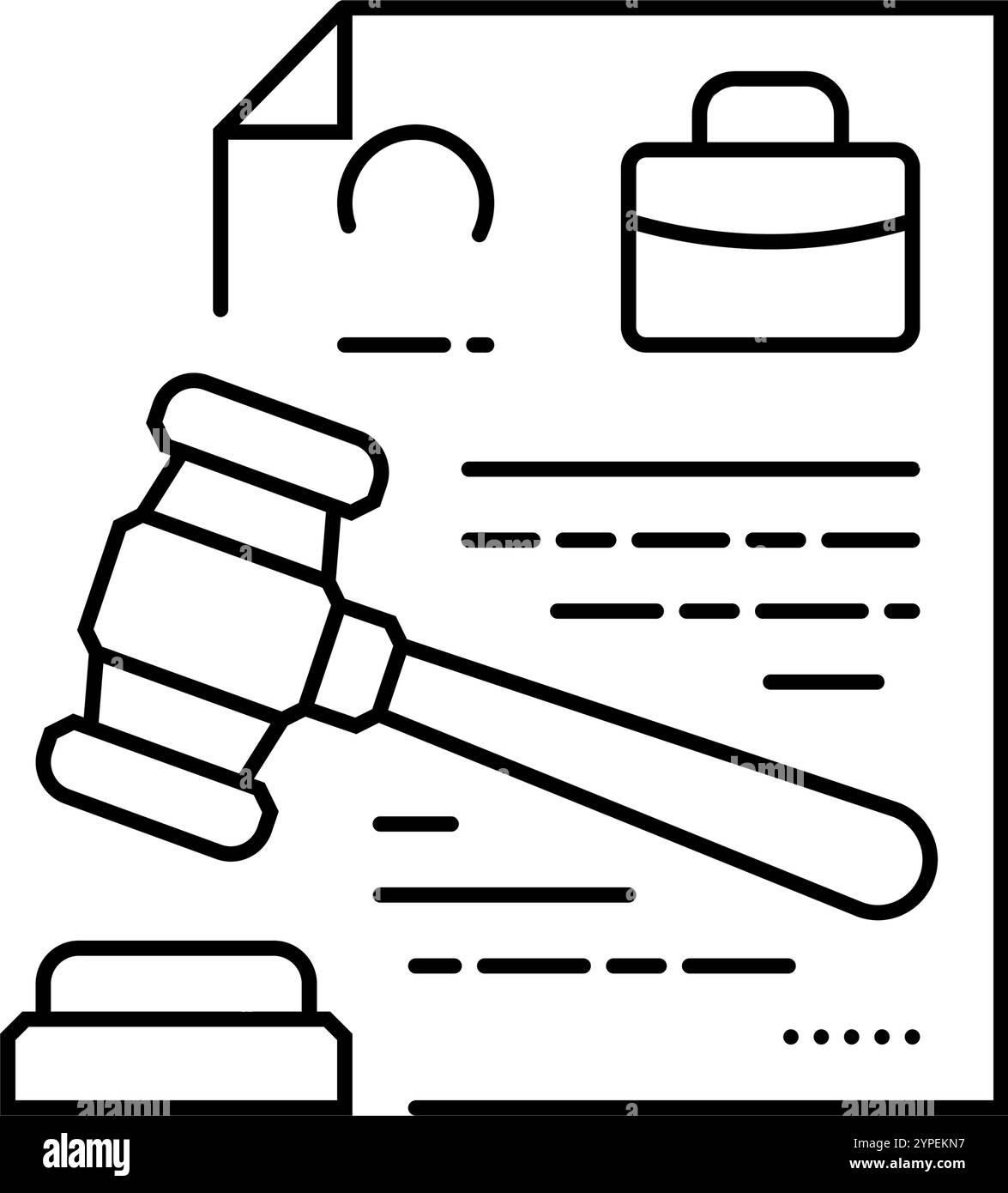 legal documentation business process line icon vector illustration ...