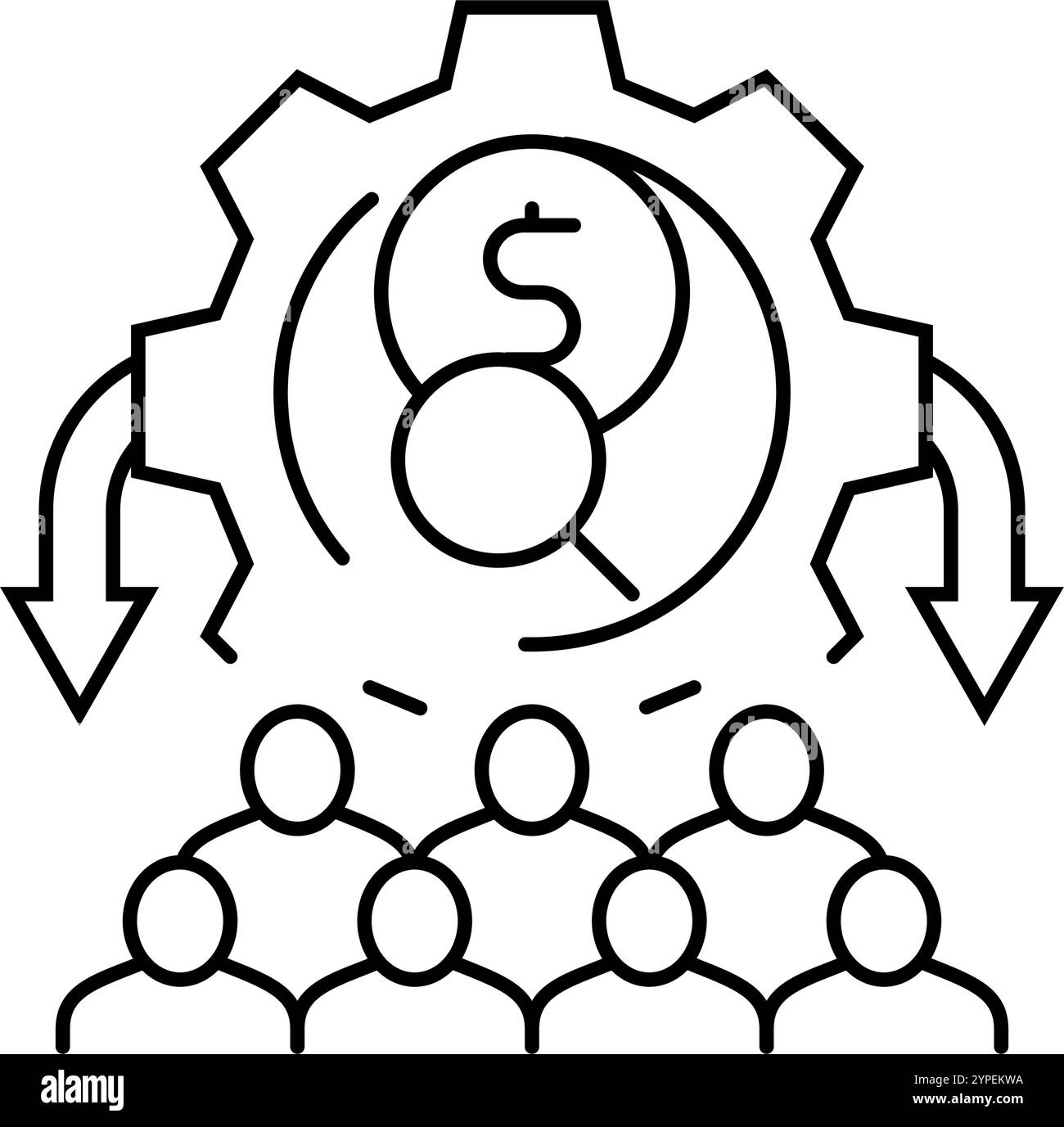 compensation management business line icon vector illustration Stock ...