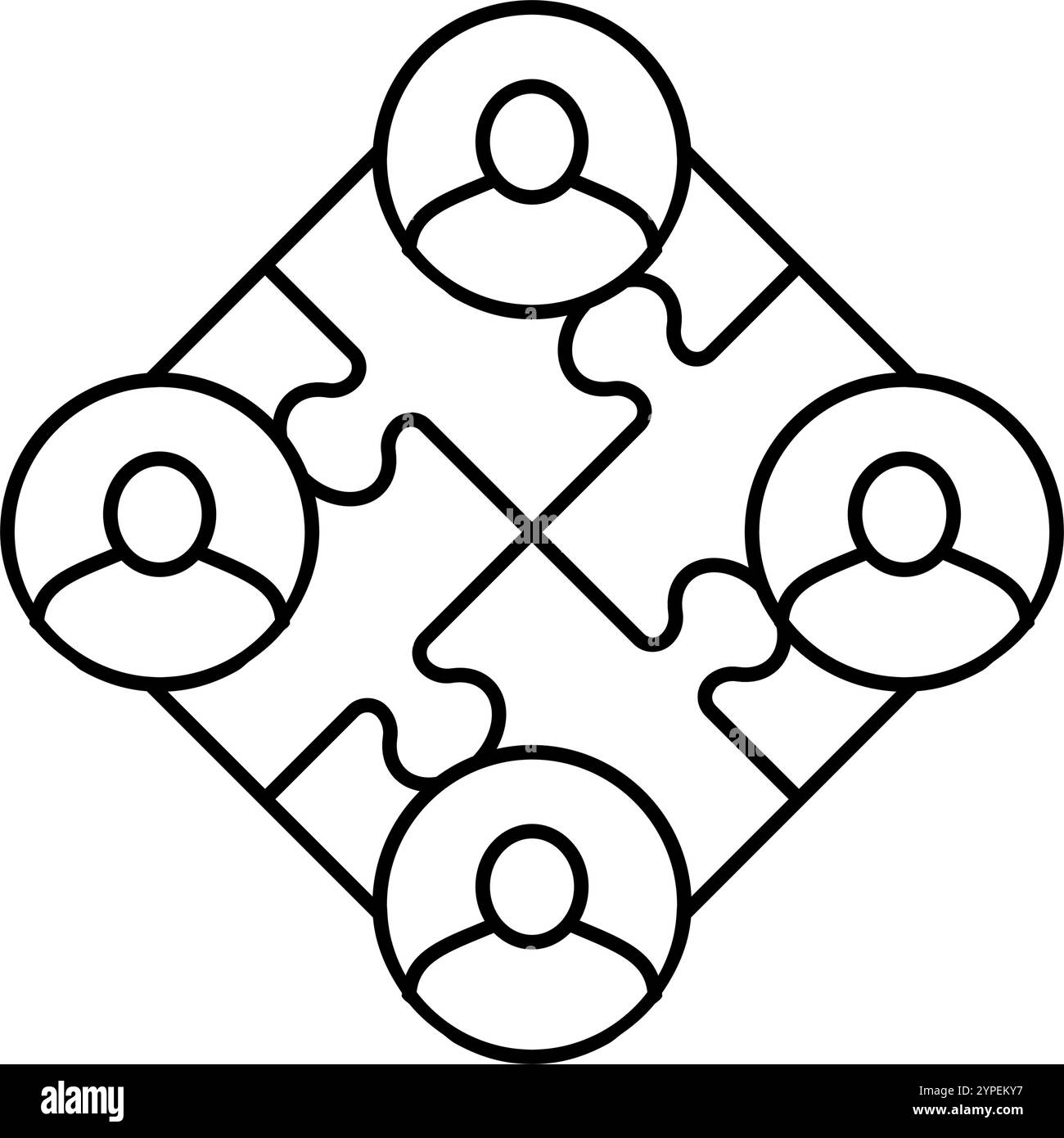 employee engagement business process line icon vector illustration ...
