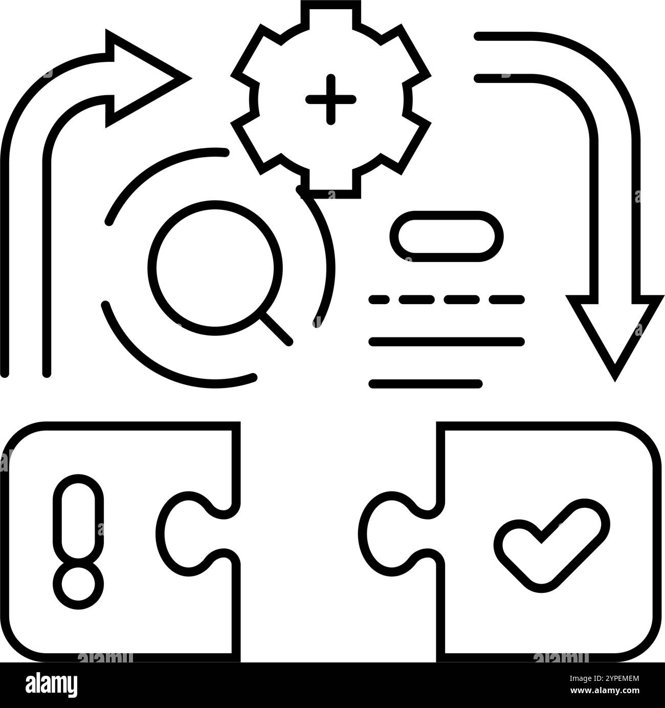 problem solving business process line icon vector illustration Stock Vector Image & Art - Alamy