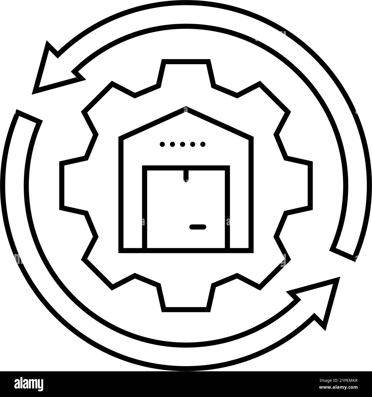 inventory management business process line icon vector illustration Stock Vector Image & Art - Alamy